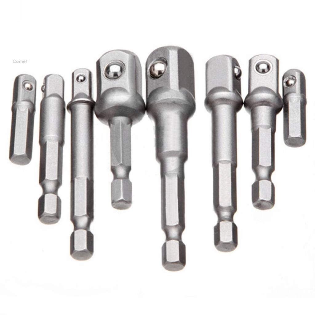 Peigu 8pcs Socket Bits Adapter Set Hex Drill Nut Driver Power Shank 1/4 ...