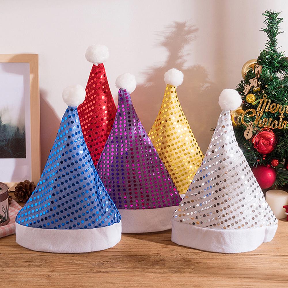 Buy Fashion Sequined Christmas Hat High Hat Christmas Party Supplies ...