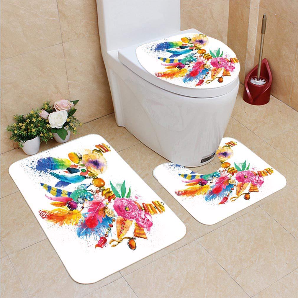 Buy Feather Bohemian Inspired Vibrant Colored Flowers Ornamental ...