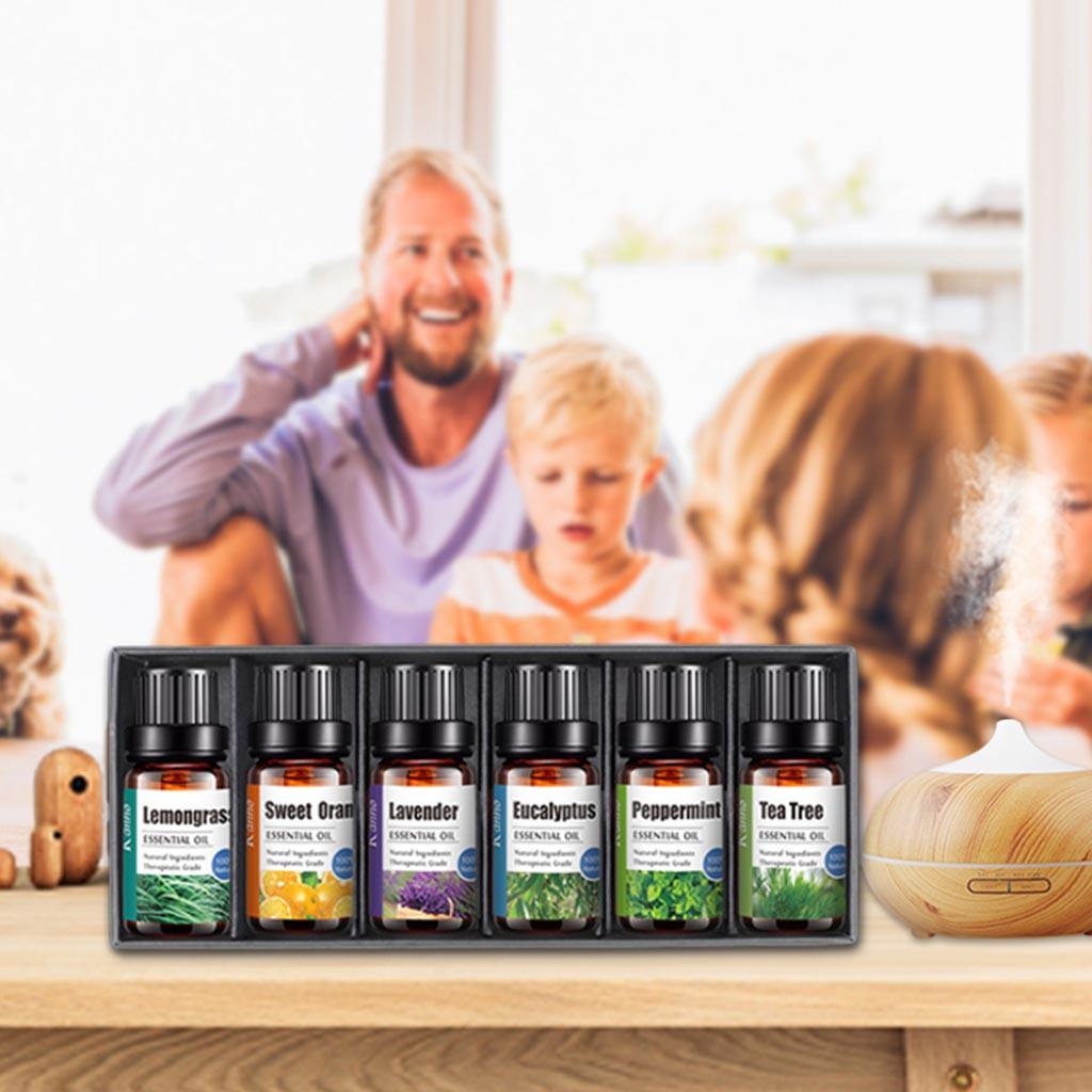 Buy Essential 100% Pure Natural Aromatherapy Essential Oil 10ml 6 ...