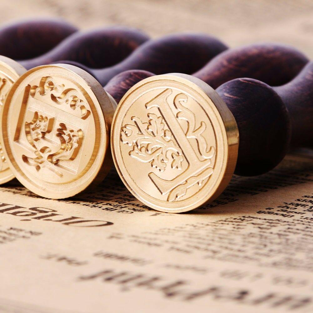 Buy Vintage Wax Sealing Alphabet Letter Printed Initial Wood Stamps Tranditional Classic ...