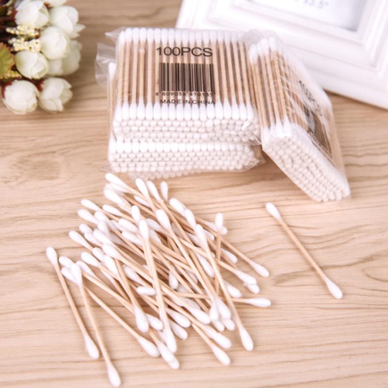 Buy Superior Sanitary Cotton Stick Soft Bag Wooden Stick, Double-ended ...