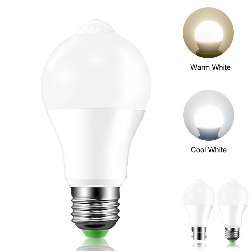 Buy B22/E27 10W Cool/Warm Light PIR LED Bulb Montion Sensor Washroom ...