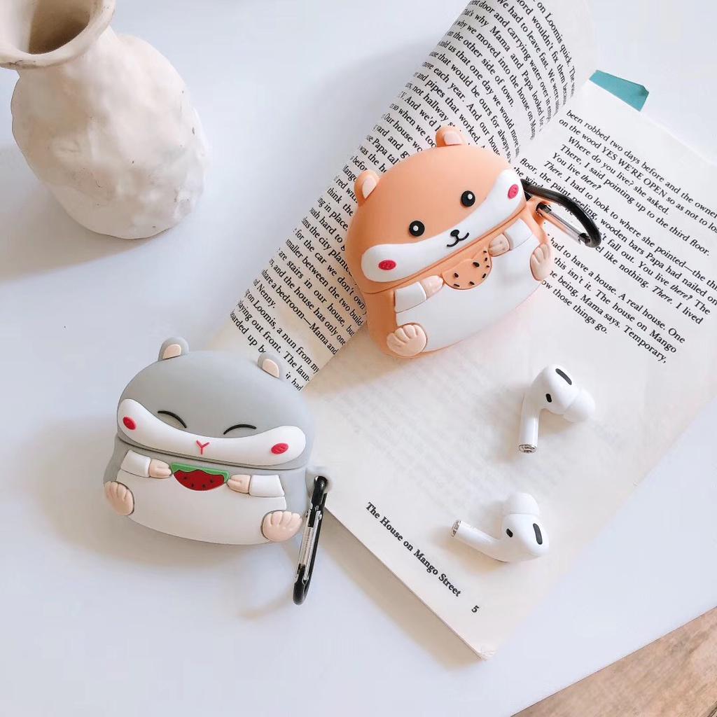Buy Cute Cartoon Hamster Headset Protective Case for Airpods Airpods ...