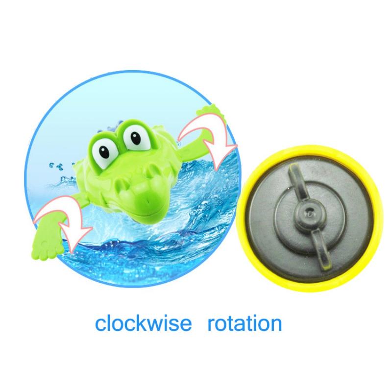 Baby Bath Swimming Toy Crocodile Wind Up Clockwork Play Swimming ...