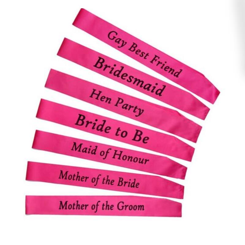 Buy Girls Night Out Weddings Party Accessory Pink Sashes Party Wedding ...