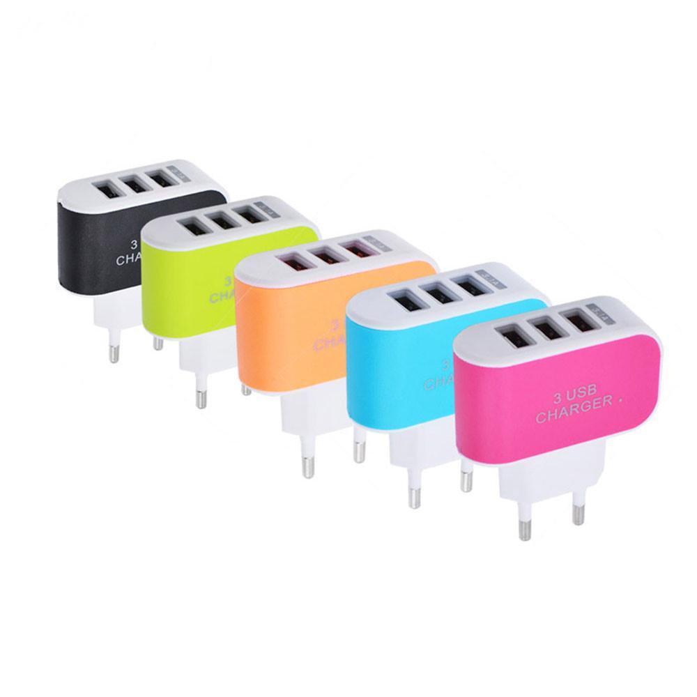 Buy 3.1 A Triple USB Port Wall Home Travel AC Charger Adapter For ...