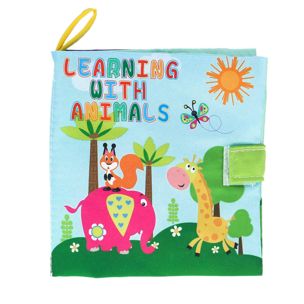 Buy Baby's First Fabric Book Washable Soft Cloth Book Squeak Rattle ...