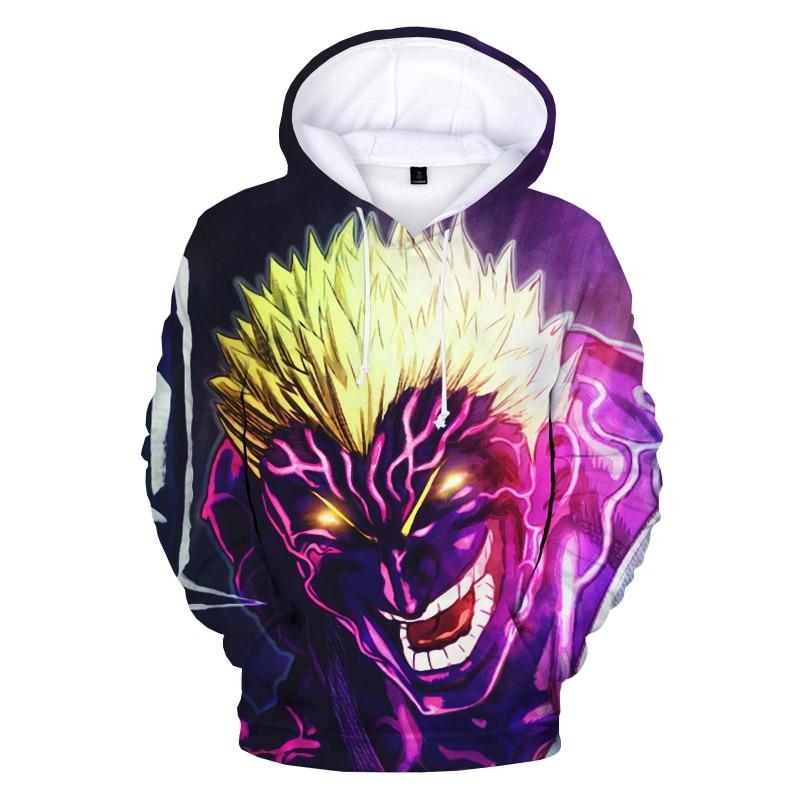 Cheap 2021 New Fashion Japanese Anime Kengan Ashura 3d Printed Hoodies ...