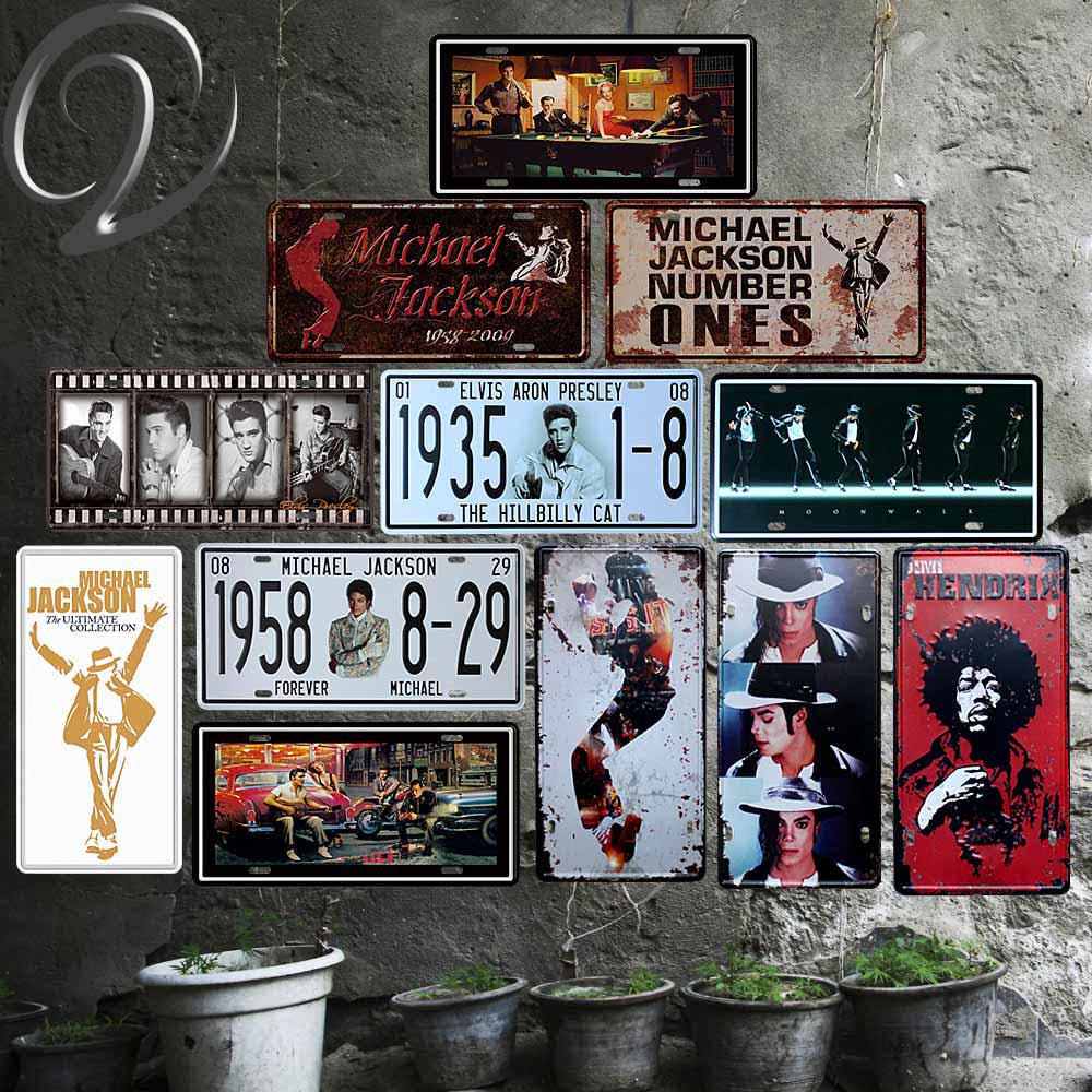 Cumpără Elvis Aron Presley Michael Jackson Vintage Metal Tin Sign ...