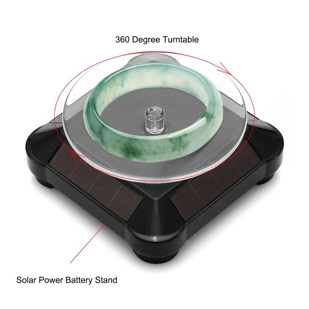 DFFF Solar Power Battery 360 Degree Turntable Rotating Display Stand ...