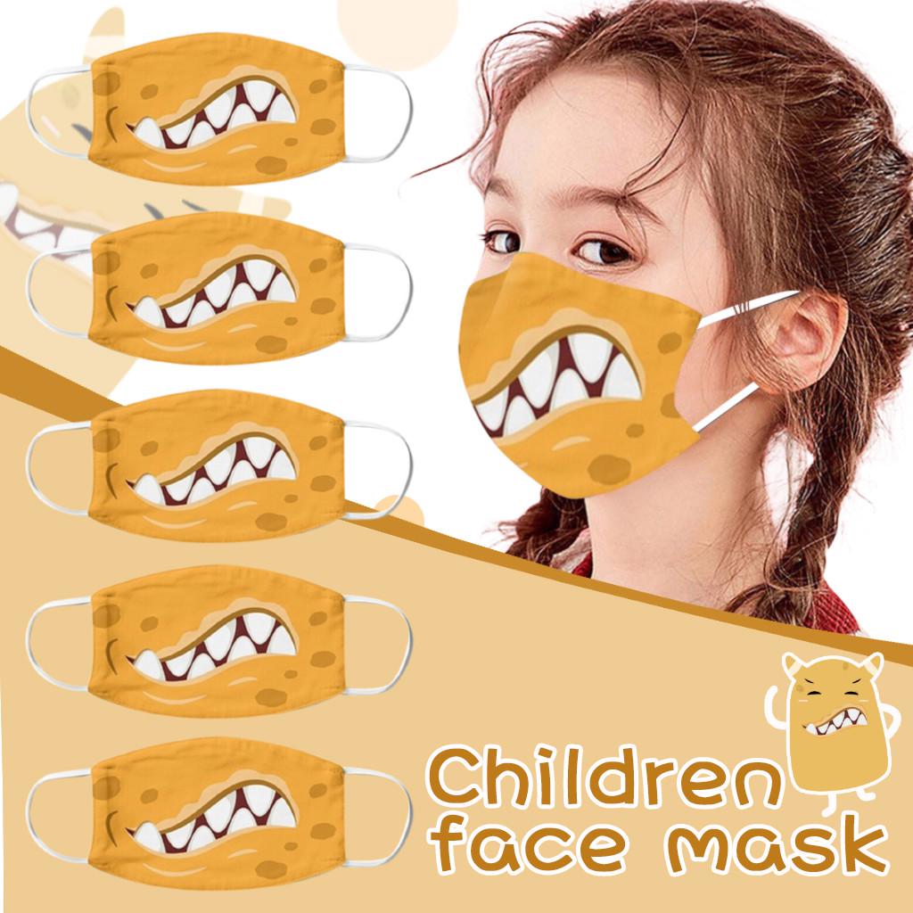 Buy 5PC Kids Children Outdoor Cotton Mouth Masks Washable Reusable Face ...