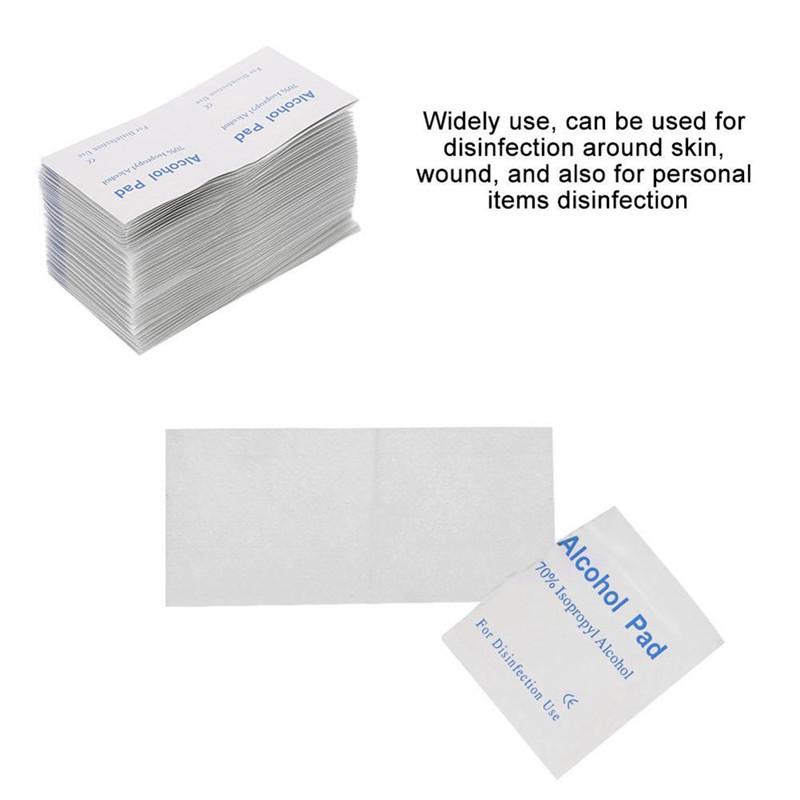 Buy 100pcs Disposable Alcohol Cotton Pad Portable Disinfect Mini Pad 75 ...
