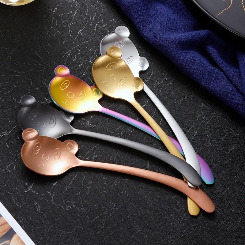 Buy Creative Bear Spoon Stainless Steel Cartoon Bear Stir Spoon Hanging ...