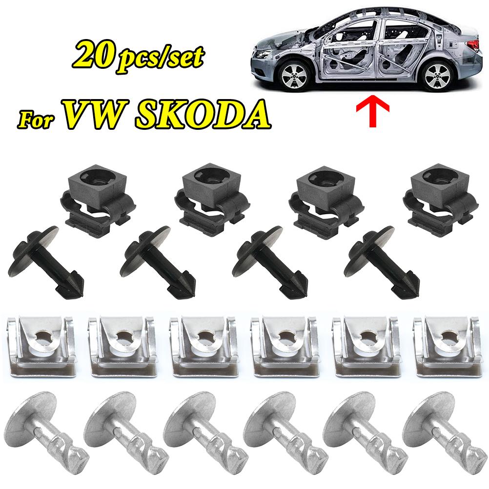 Buy 20X Under Engine Gearbox Cover Clip Kit Undertray Shield Body ...