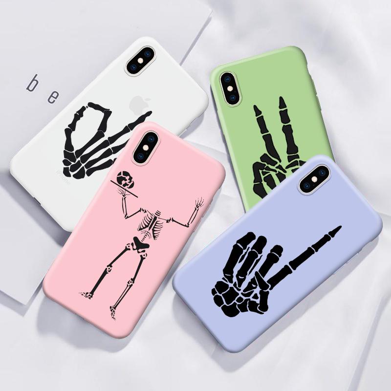 Buy Human Skeleton Soft TPU Iphone Cases For iPhone 6/6S Plus iPhone XS ...