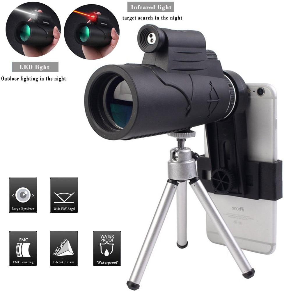 Buy Power Monocular Zoom 50x60 HD Prism Optical Telescope Waterproof ...