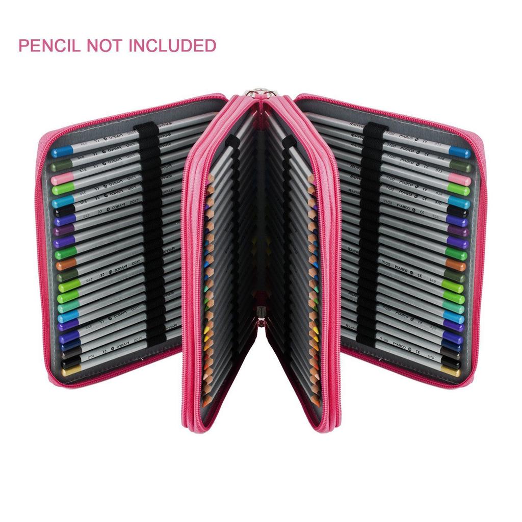 Cheap Student Pencil Bag Pouch Stationary Case 120 Slots Zipped 3 ...