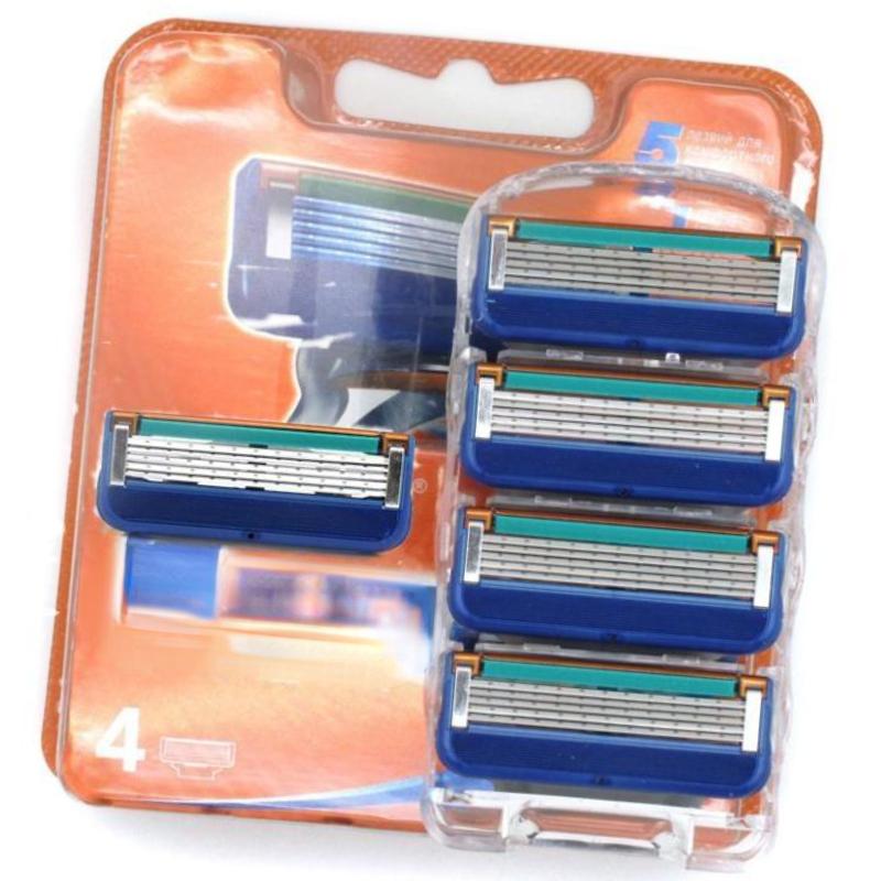 Buy New 4 pcs/lot 5 Blades Men's Face Shaving Razor Blades Shaver ...