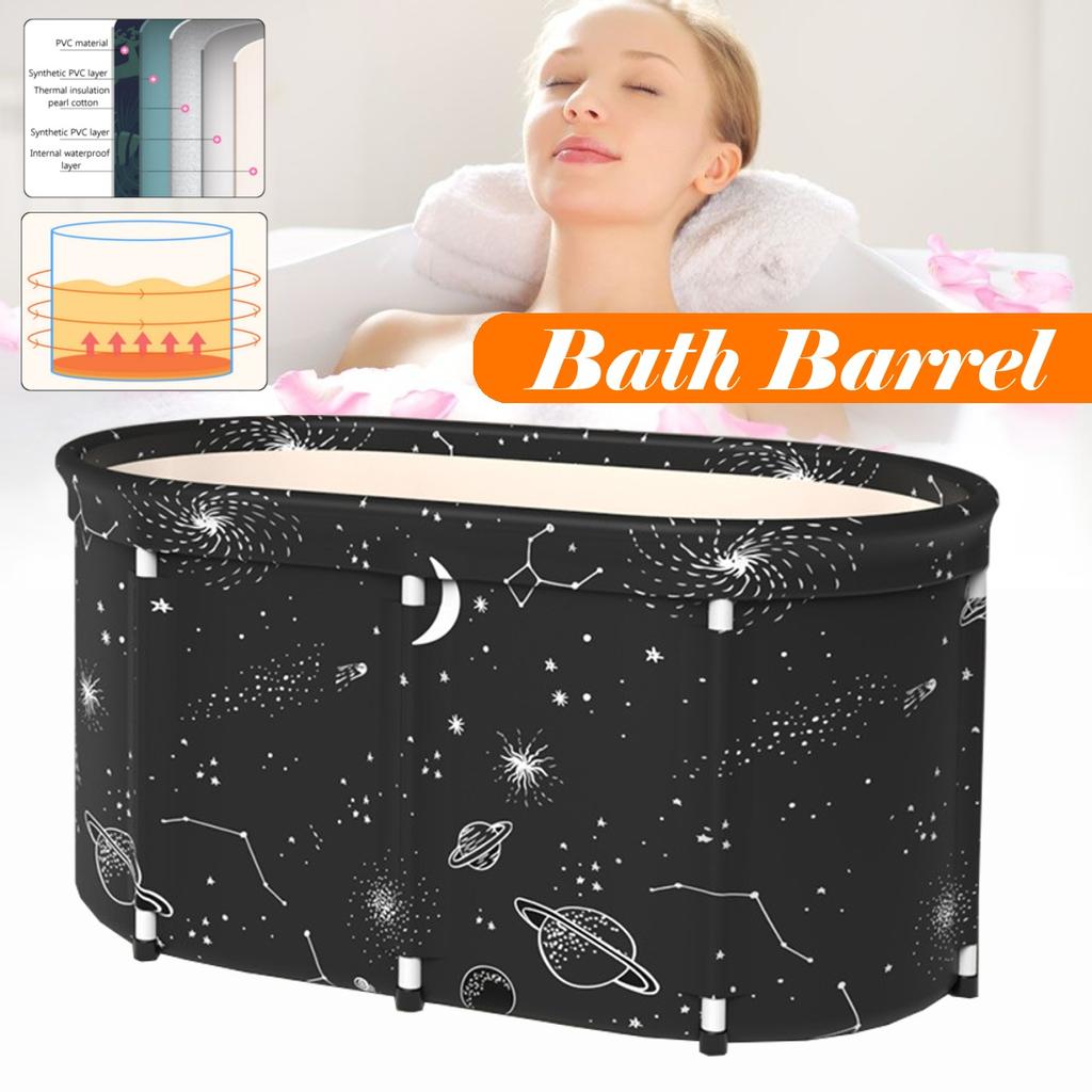 Buy Bath Barrel 31.5X20.5X22'' Adult Kids Folding Bathtub Home Sauna ...