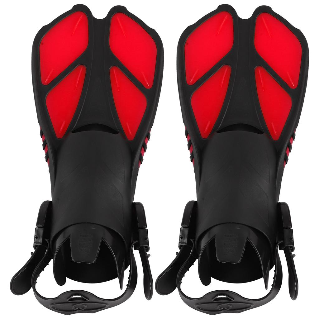 Cheap 1 Pair Adjustable Swim Fins Soft TPR Open Heel Long Diving ...