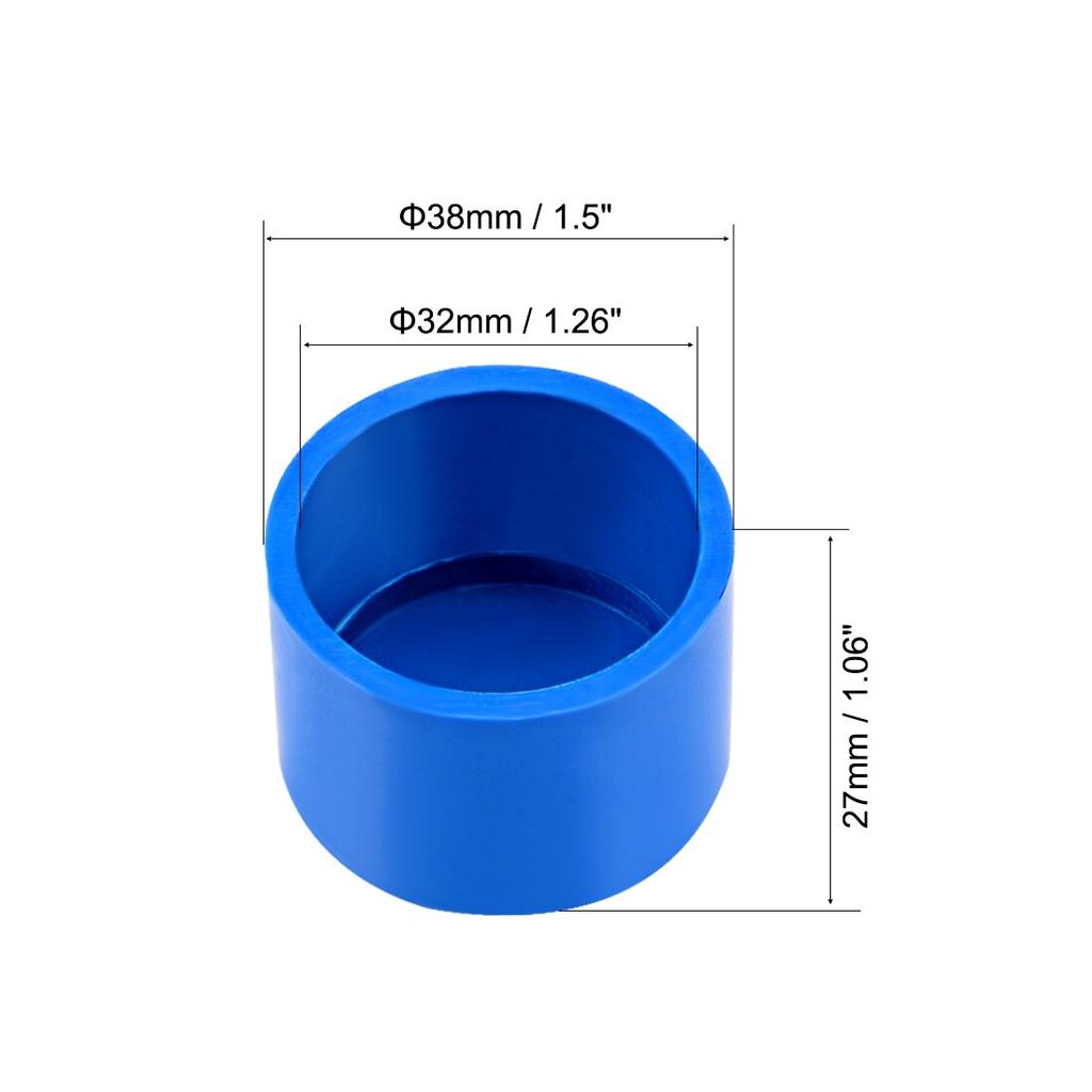 Buy 32mm PVC Pipe Cap Fitting, Slip End Caps DWV(Drain Waste Vent) Blue ...