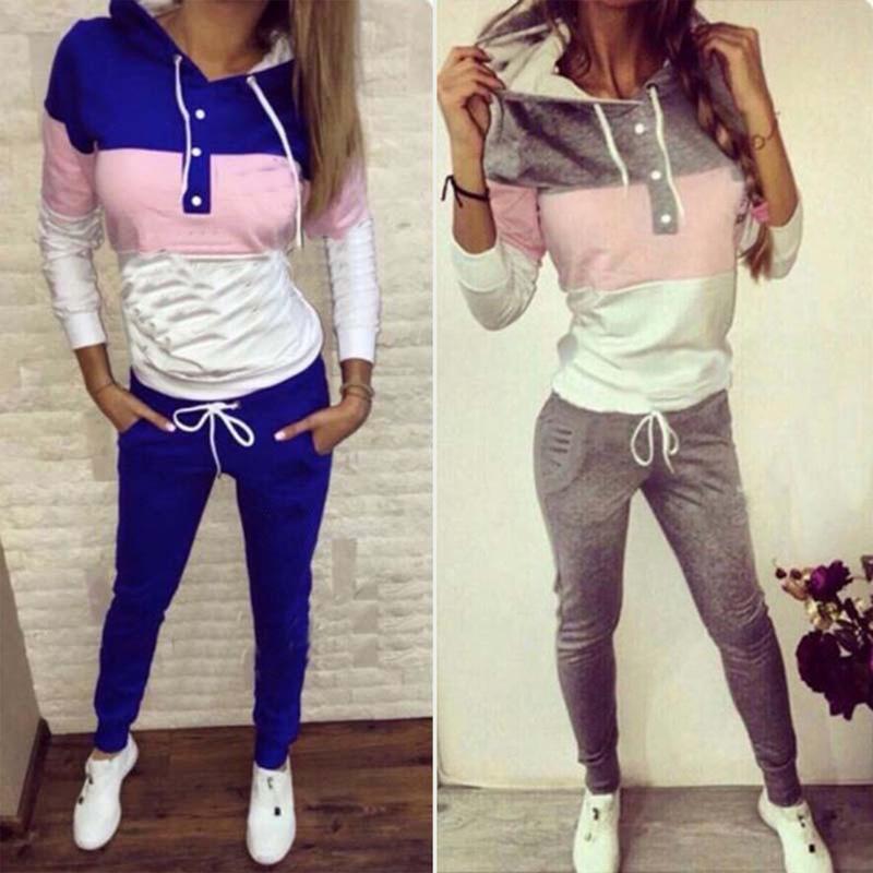 Buy Womens Tracksuit Sweatshirt Tops Jogging Pants Sets Lounge Sport ...