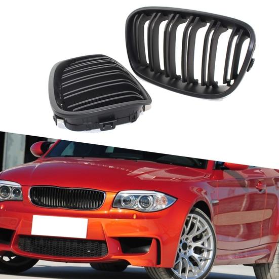 1Pair Matte Black Front Kidney Grilles 51137239022 51137239021 ...
