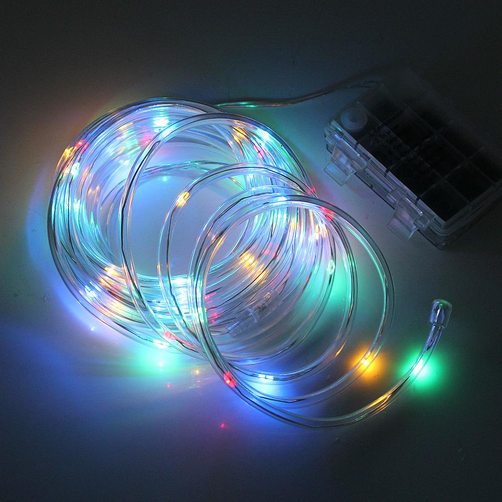 Buy 1pcs LED Rope String Lights Multicolor 5M 10M 100/200leds 8 Modes ...