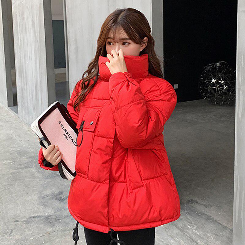 Buy Winter Short Jacket Women Cotton Coat Thick Casual Padded with ...
