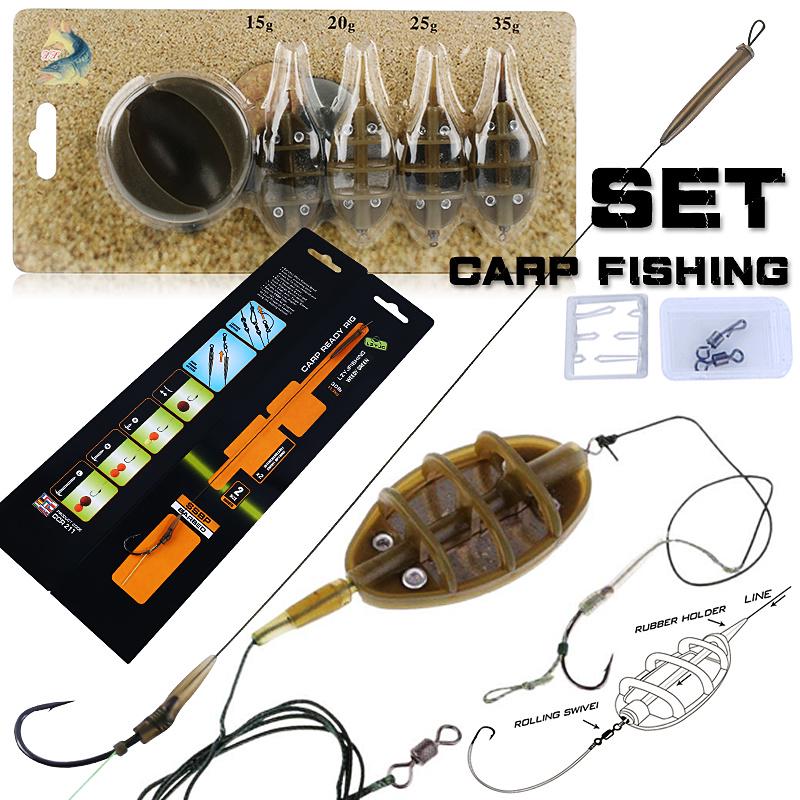 Carp Fishing Inline Method Feeders and Carp Fishing Hair Rigs Set uygun ...