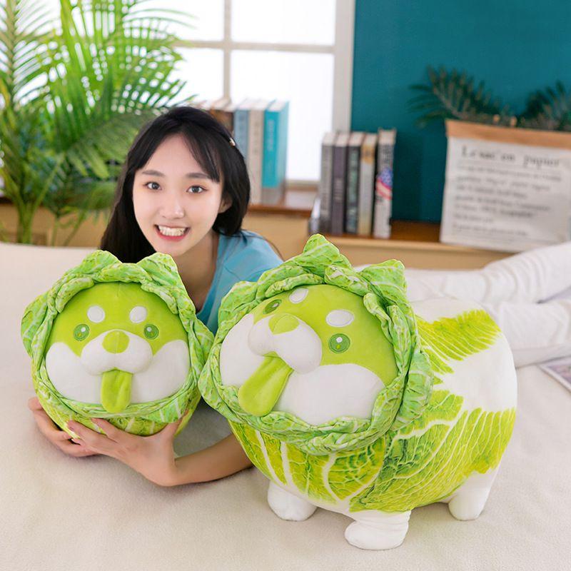 Cabbage Shiba Inu Dog Cute Vegetable Fairy Anime Plush Toy Fluffy ...