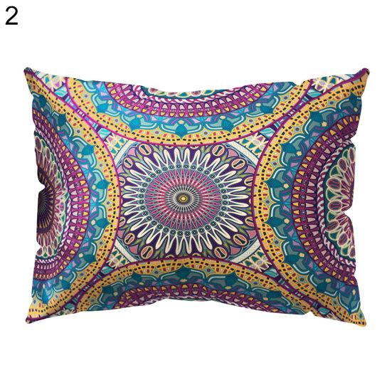 Buy Talos Mandala Circle Flower Throw Pillow Case Cushion Cover Home ...