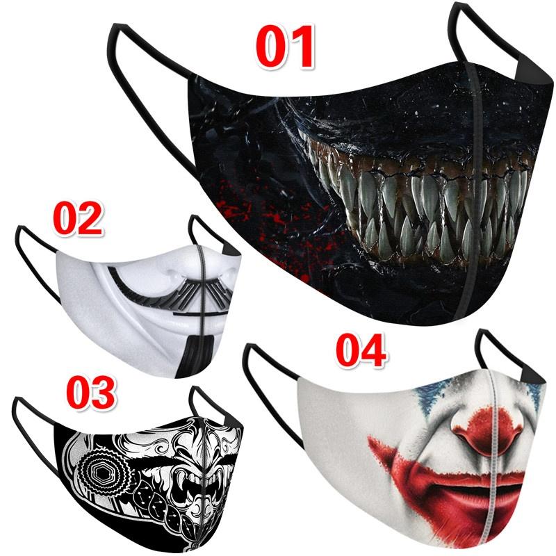 Buy 1Pcs Unisex 3D Mouth Print Adults Mask Cotton Masks Dust Proof Half ...