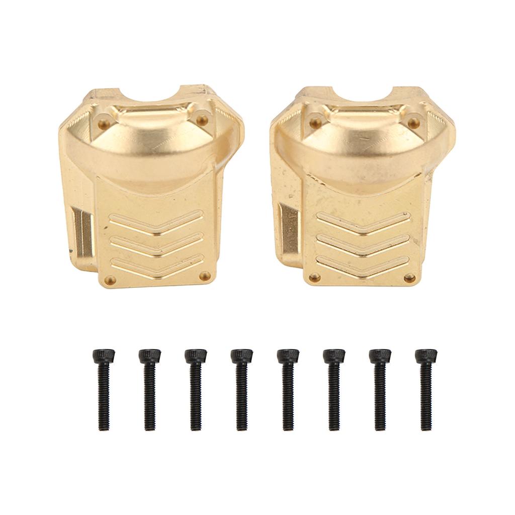 Buy 2pcs Brass Diff Cover Case Front Rear Axle Housing Cover for ...