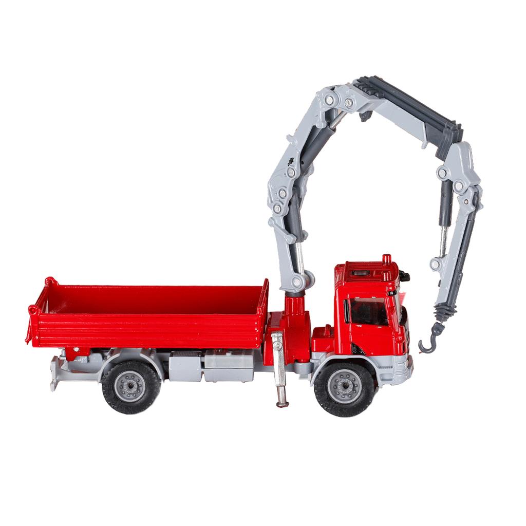 Buy 1/50 Scale Model Car Transport Truck With Crane 12pcs Traffic ...