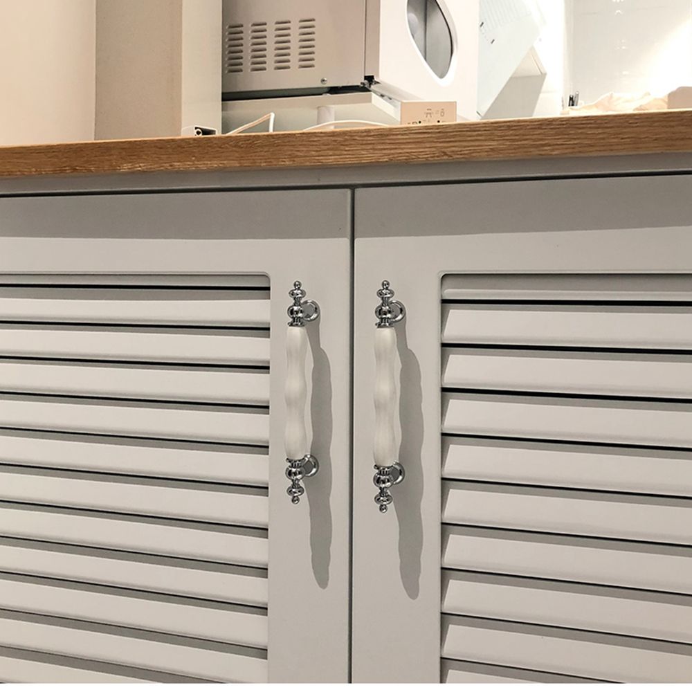 Cheap Retro Plating process Hardware White+Gold Furniture Doorknob ...