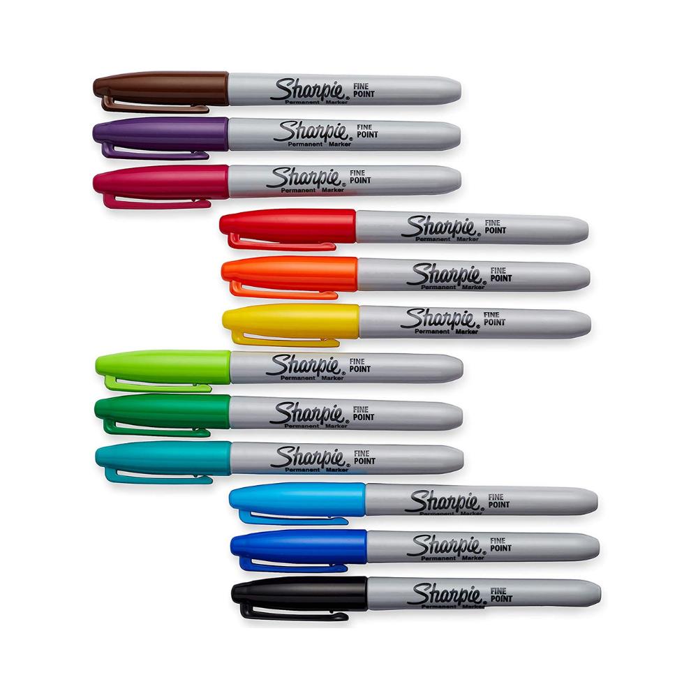 Buy 4/12/24Pcs Markers Fine Pens Sharpie Assorted Colors for Artist ...