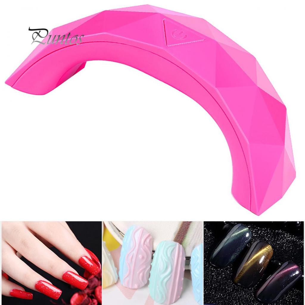 Buy Health Caring Solid Color Mini Bridge LED UV Nail Lamp Gel Polish ...