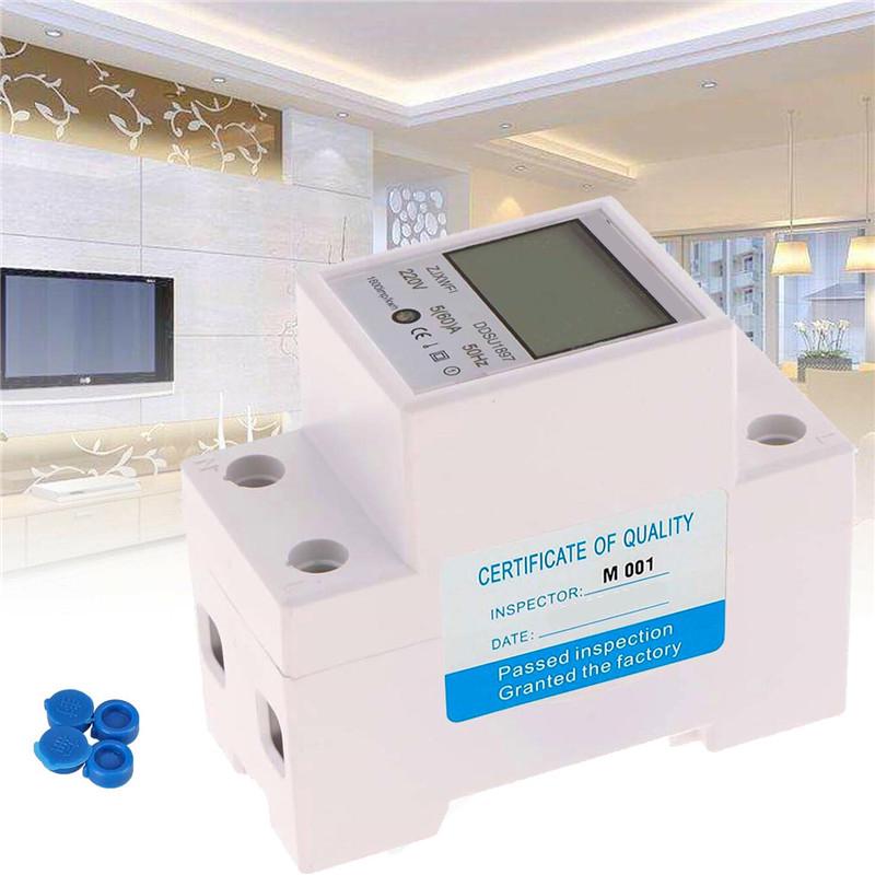 XTM35SC Digital LCD 220V Single Phase 2P DIN Rail Three Phase Power ...