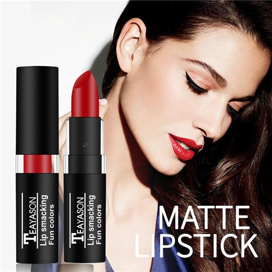 Buy TEAYASON 12 Color Waterproof Lasting Sexy Red Lipstick Nude Matte ...