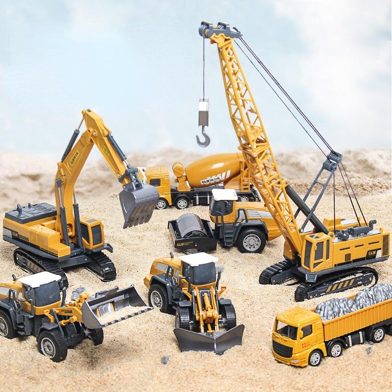 Cheap Children's Simulation Alloy Car Model Engineering Set Excavator ...