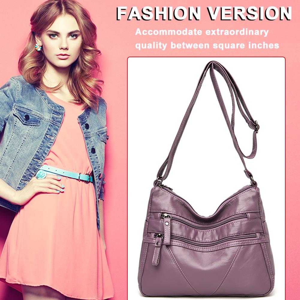 Cheap Daily Mom Crossbody Purse Bags Portable PU Leather Multi-pocket ...