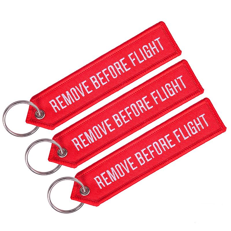 Remove before flight Keychain Jewelry Embroidery Engineer Key Chain for ...