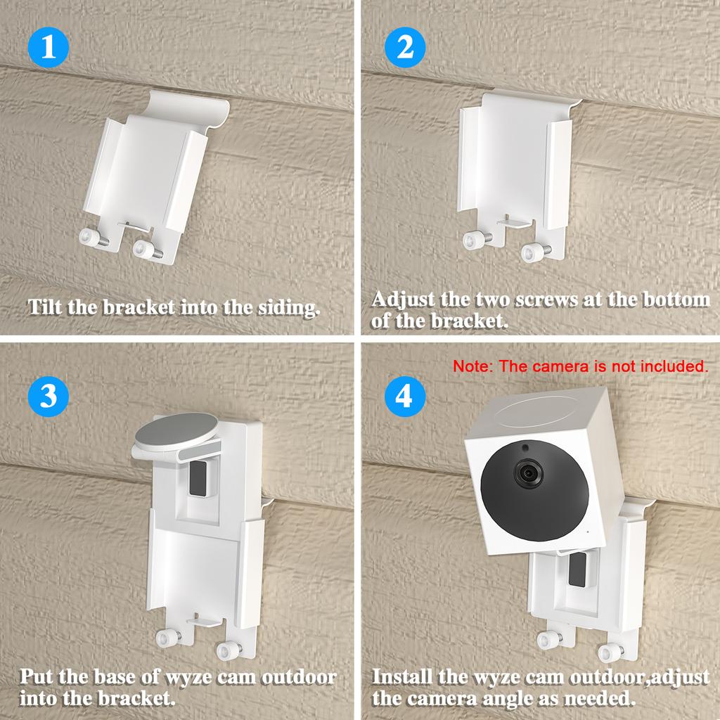 1pack, Wall Plate Gutter Mount For Compatible With Wyze Cam Outdoor ...