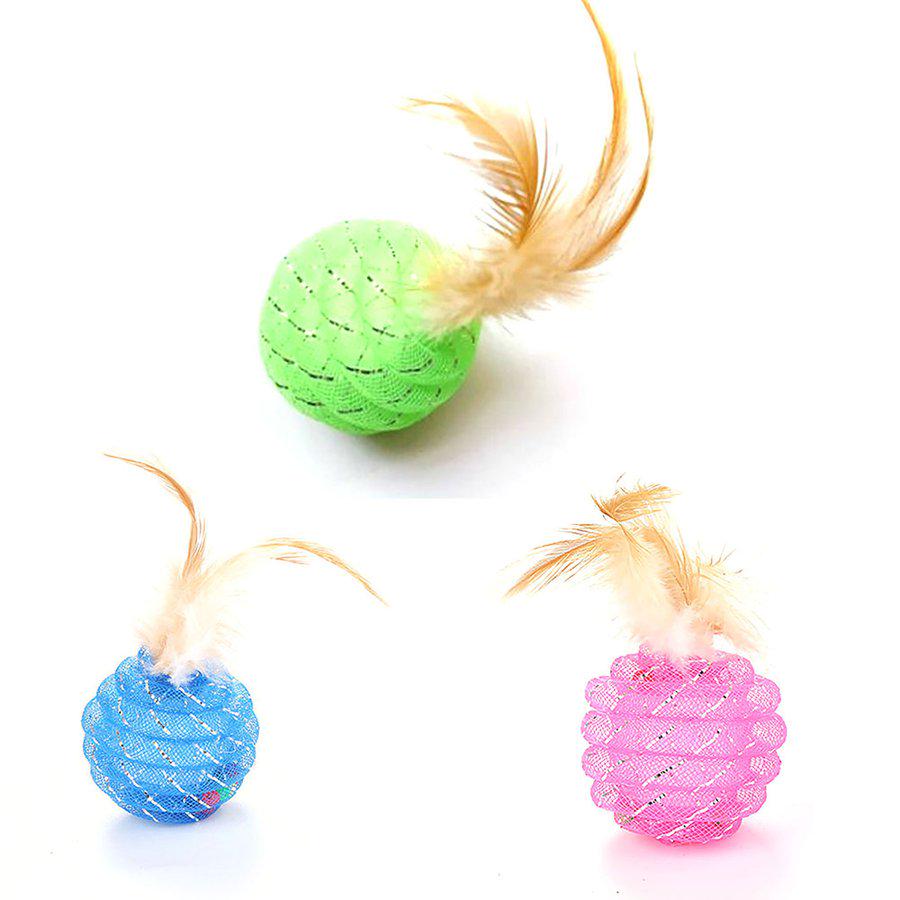 Buy Pet Cat Toy Cat String Tube Ball With Feather String Tube Ball Pet ...