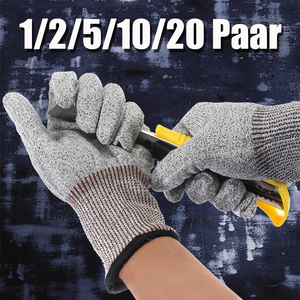 Buy Anti Cut Proof Gloves Hot Sale GMG Grey Black HPPE EN388 ANSI Anti-cut Level 5 Safety Work ...
