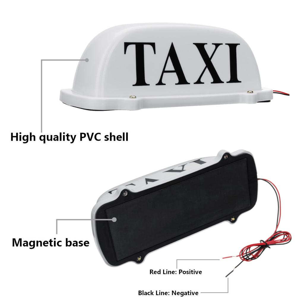 Buy LED Yellow Taxi Car Cab Dome Roof Top Topper Sign Light Magnetic ...