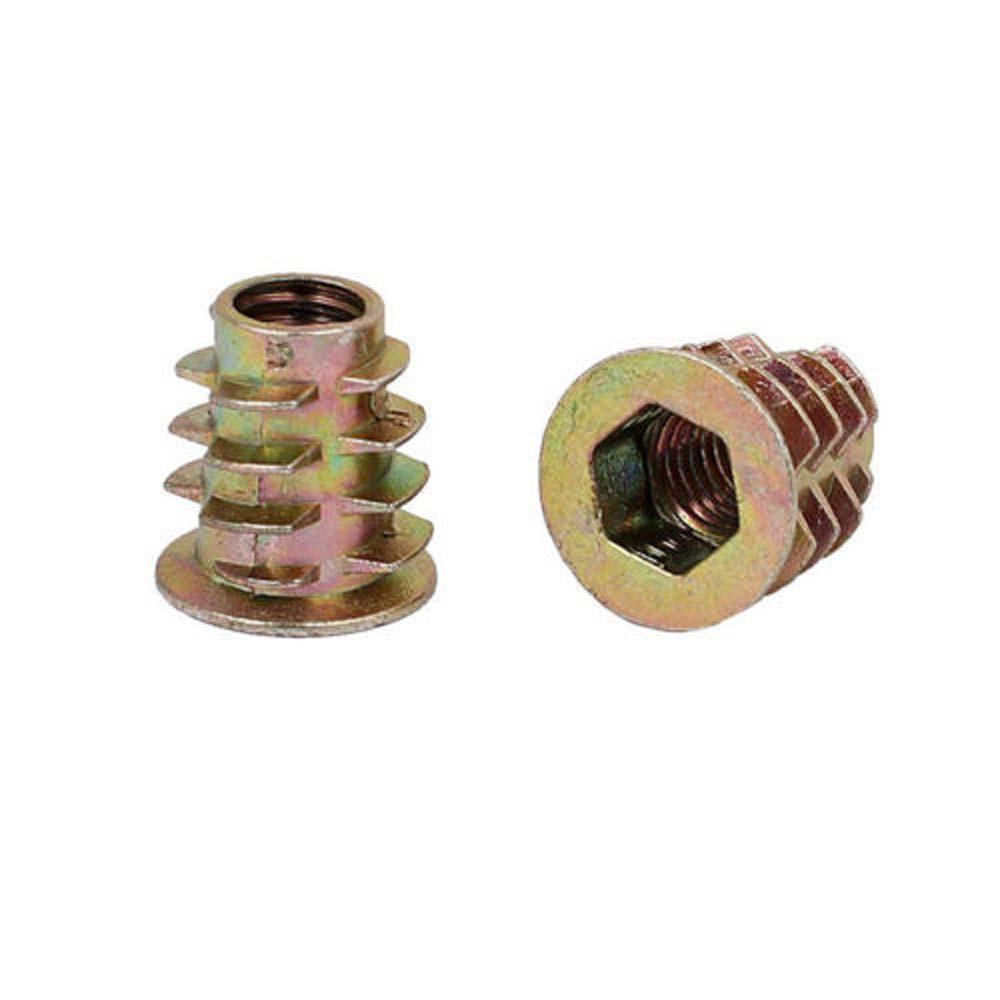 Buy M10 M8 M6 M5 M4 Type Drive In Screw Bushings Wood Hex Insert at ...