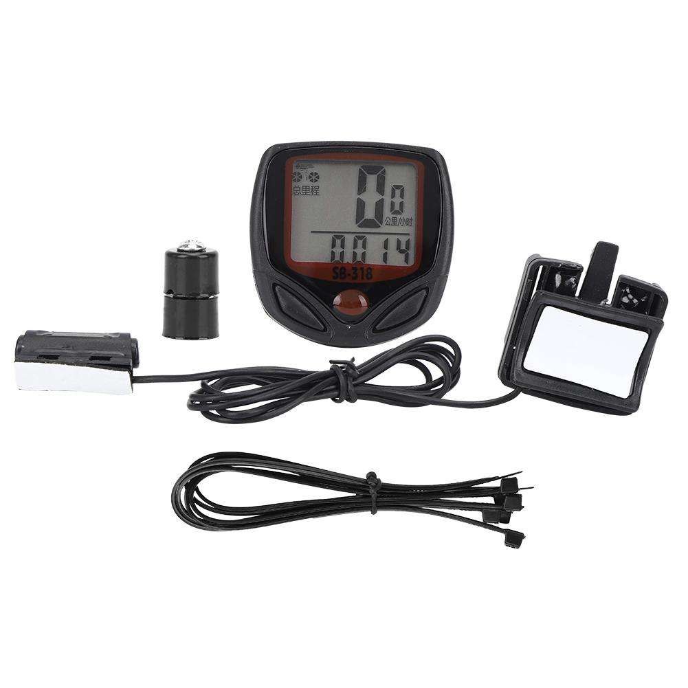 Buy Mountain Bike Wired Digital Waterproof Speedometer Odometer Cycling ...